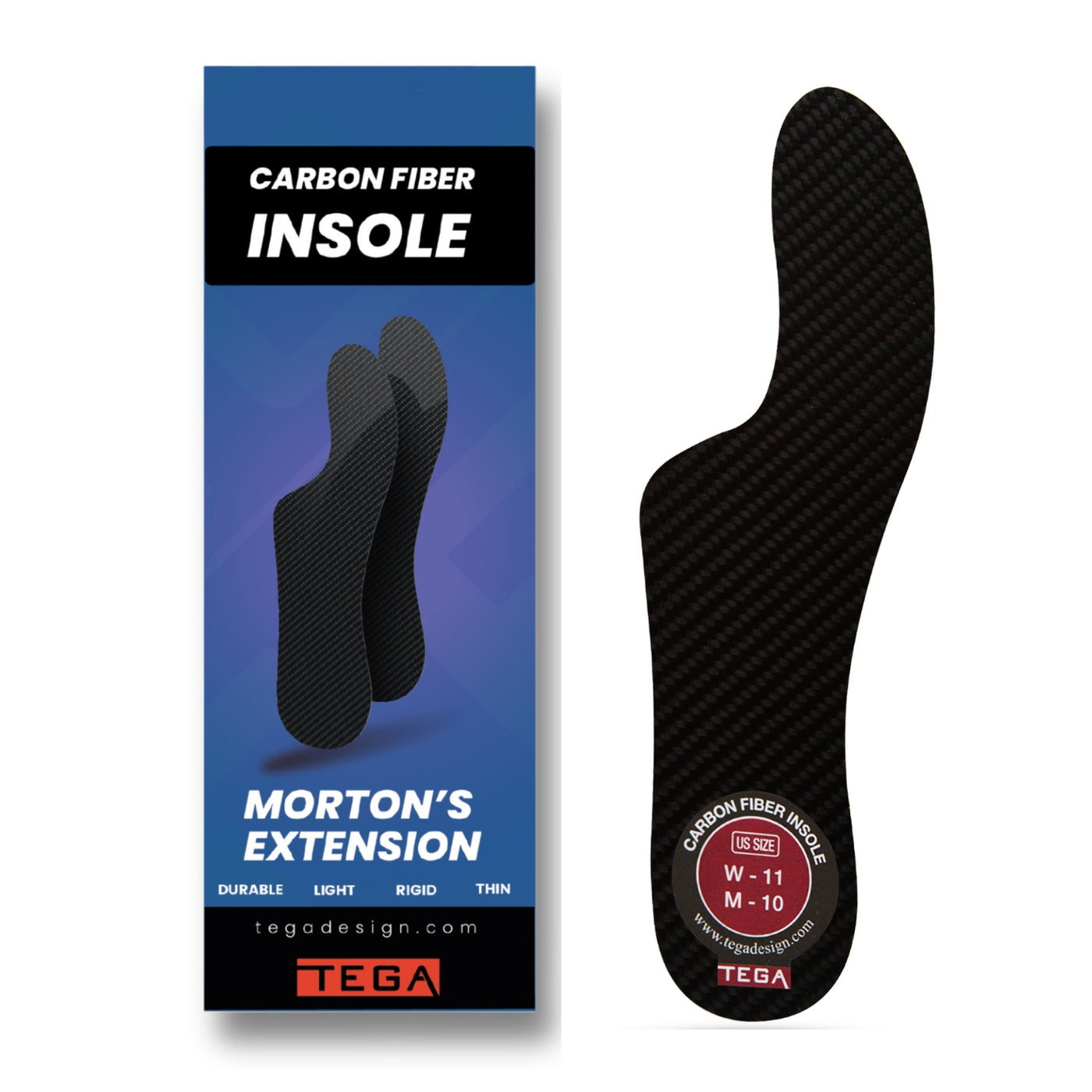 Morton’s Extension Orthotic Carbon Fiber Insole - Tega Design