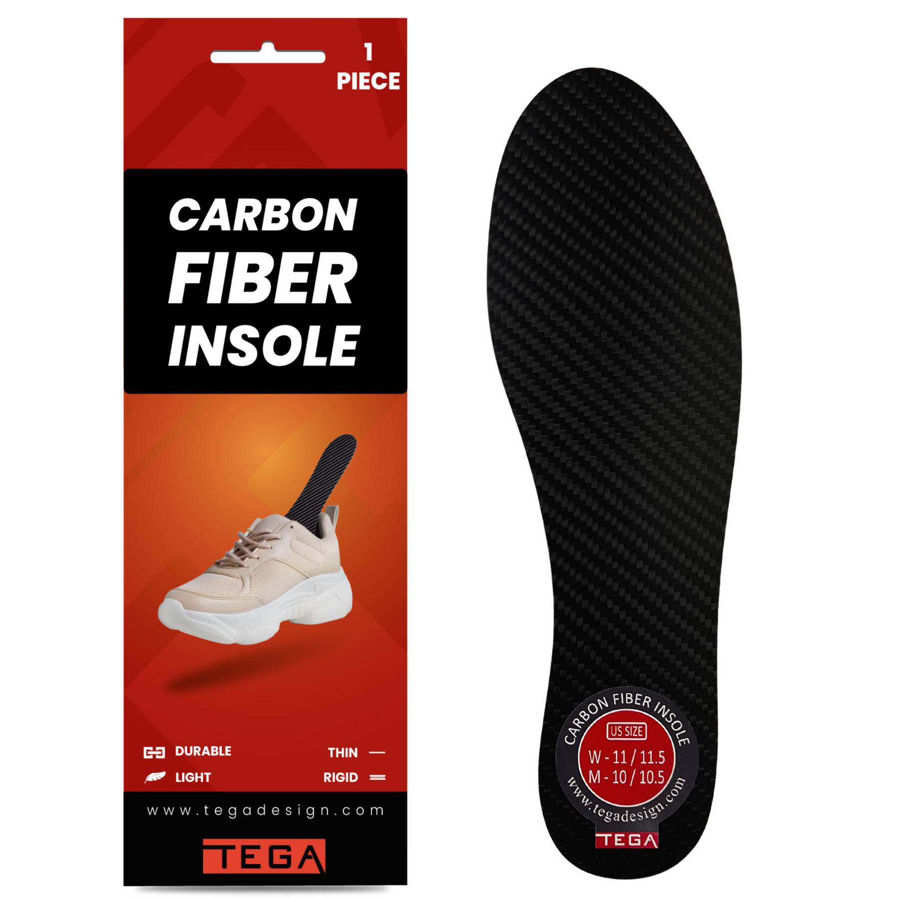 Semi-Rigid Carbon Fiber Insoles – Tega Design