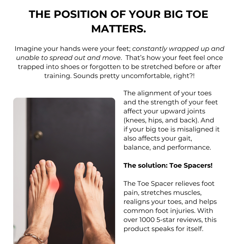 Toe Spacer for Optimal Foot Alignment – Tega Design