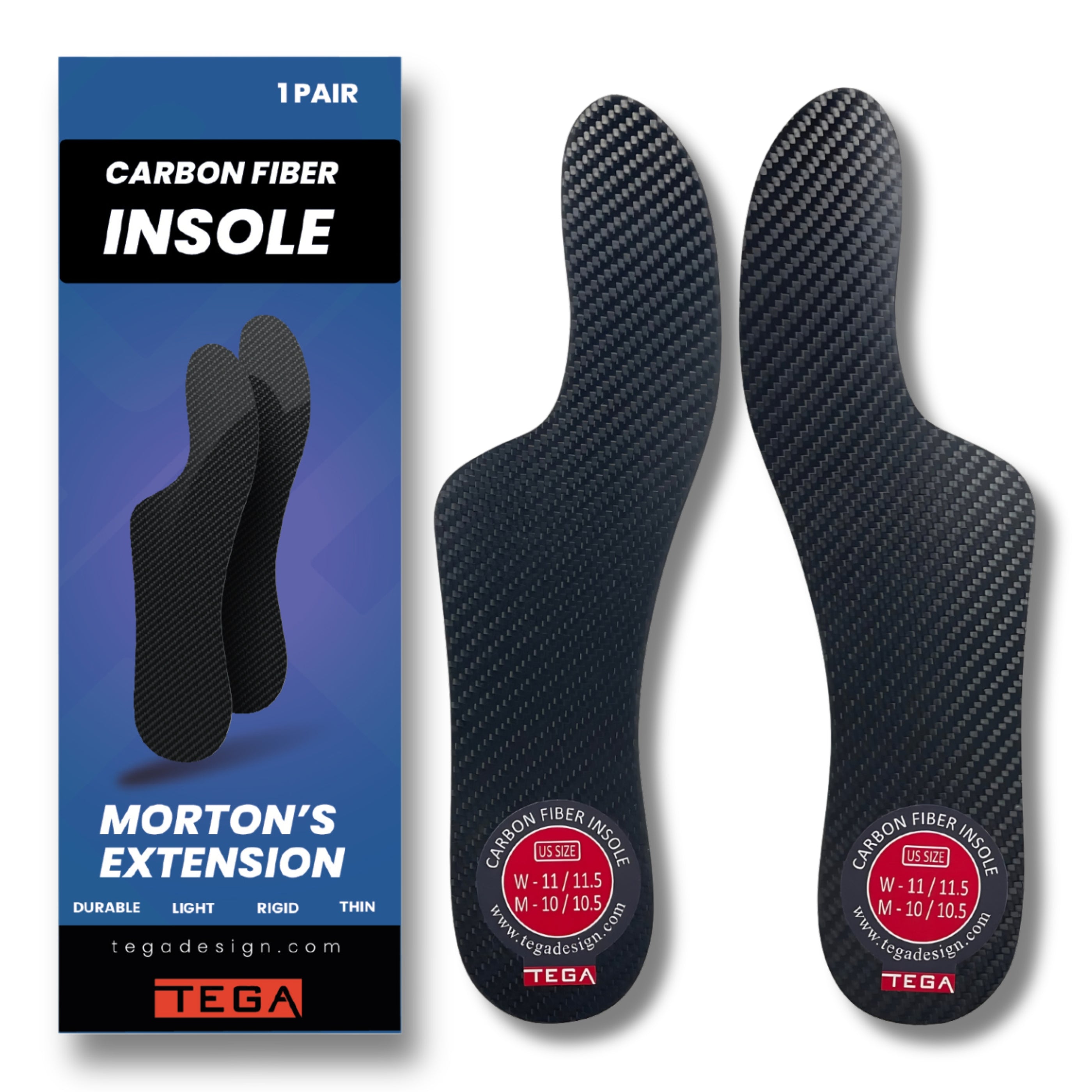 Morton’s Extension Orthotic Carbon Fiber Insole - Tega Design