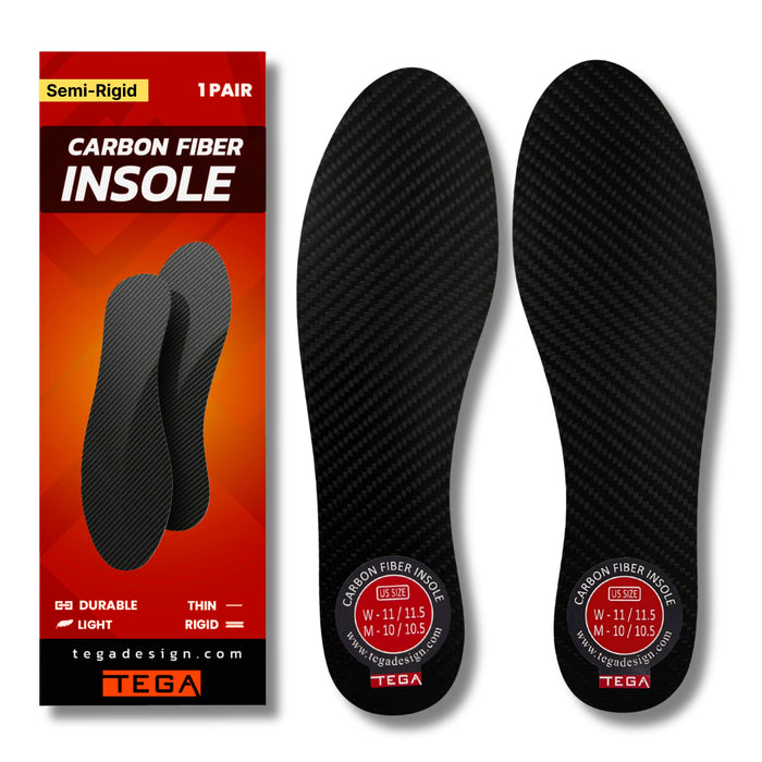 Semi-Rigid Carbon Fiber Insoles - Tega Design